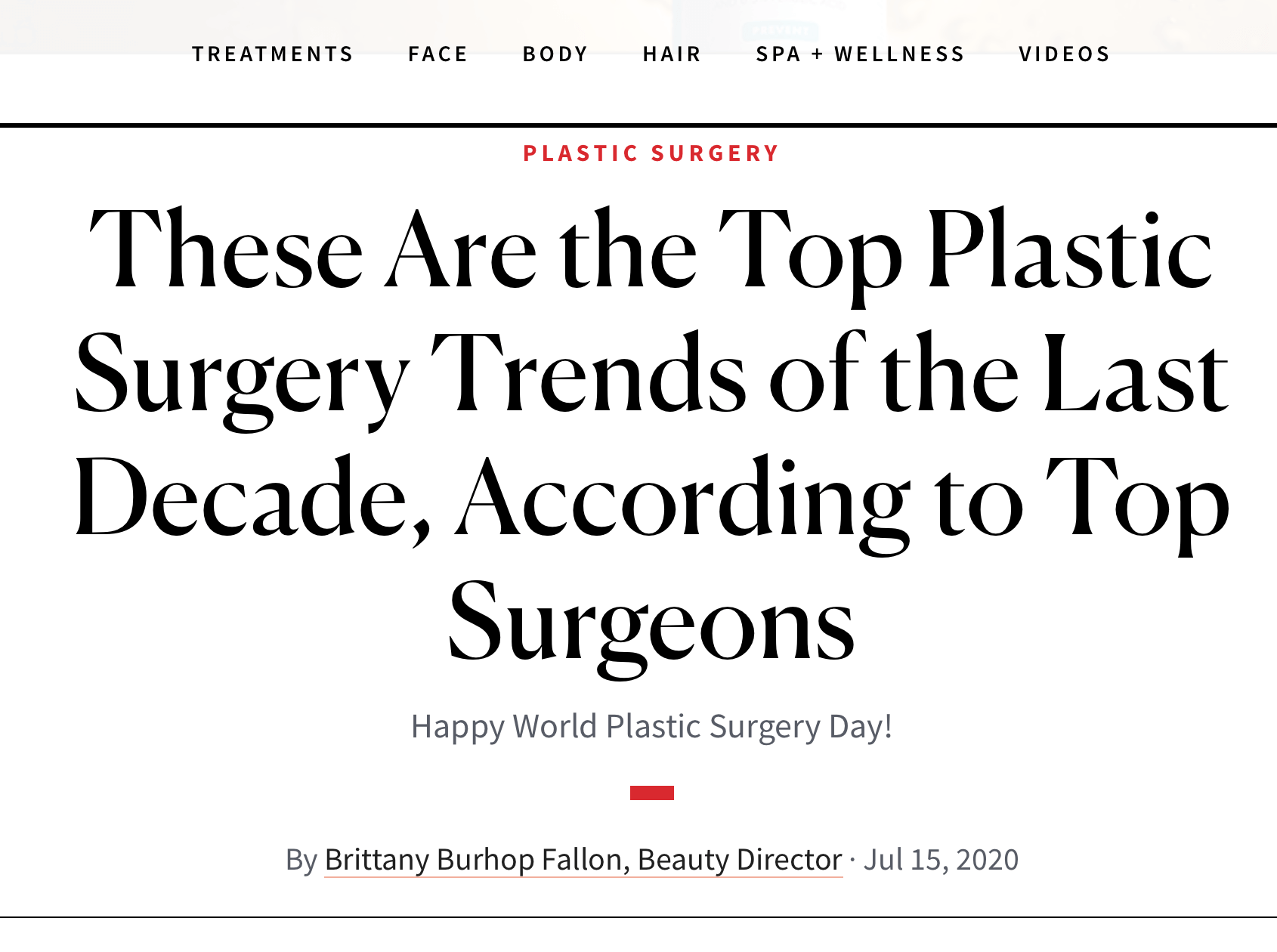 Top Plastic Surgery Trends of the Last Decade, According to Top ...